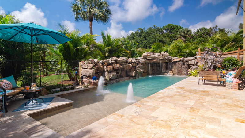 Lucas Lagoons custom pool builder in Sarasota featured on Insane Pools