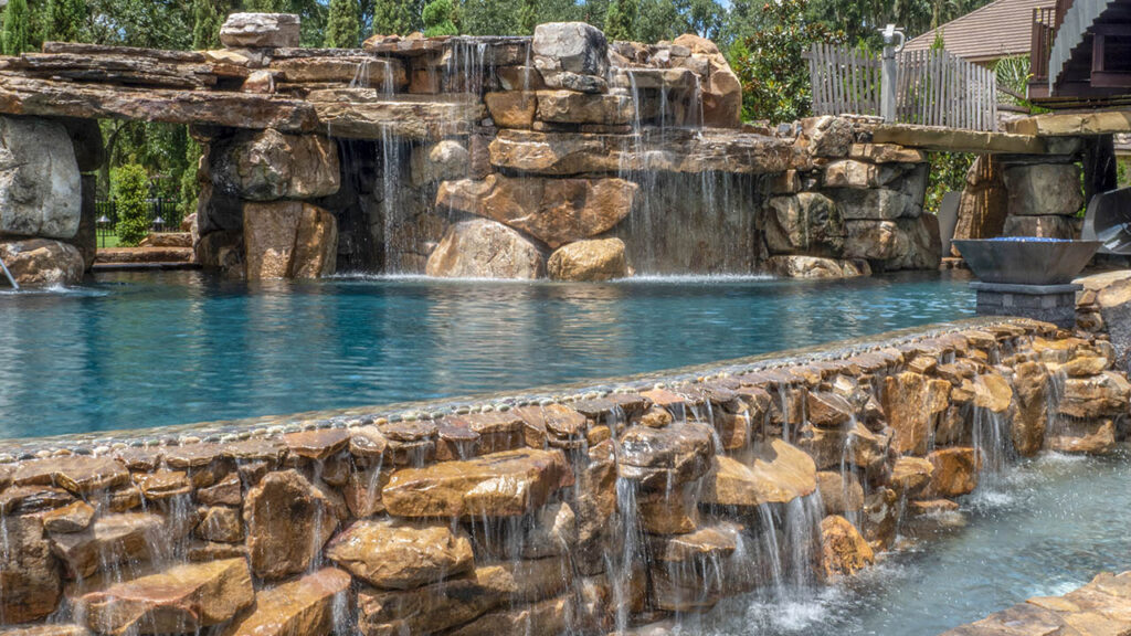 Natural Rock Swimming Pool Builder | Lucas Lagoons